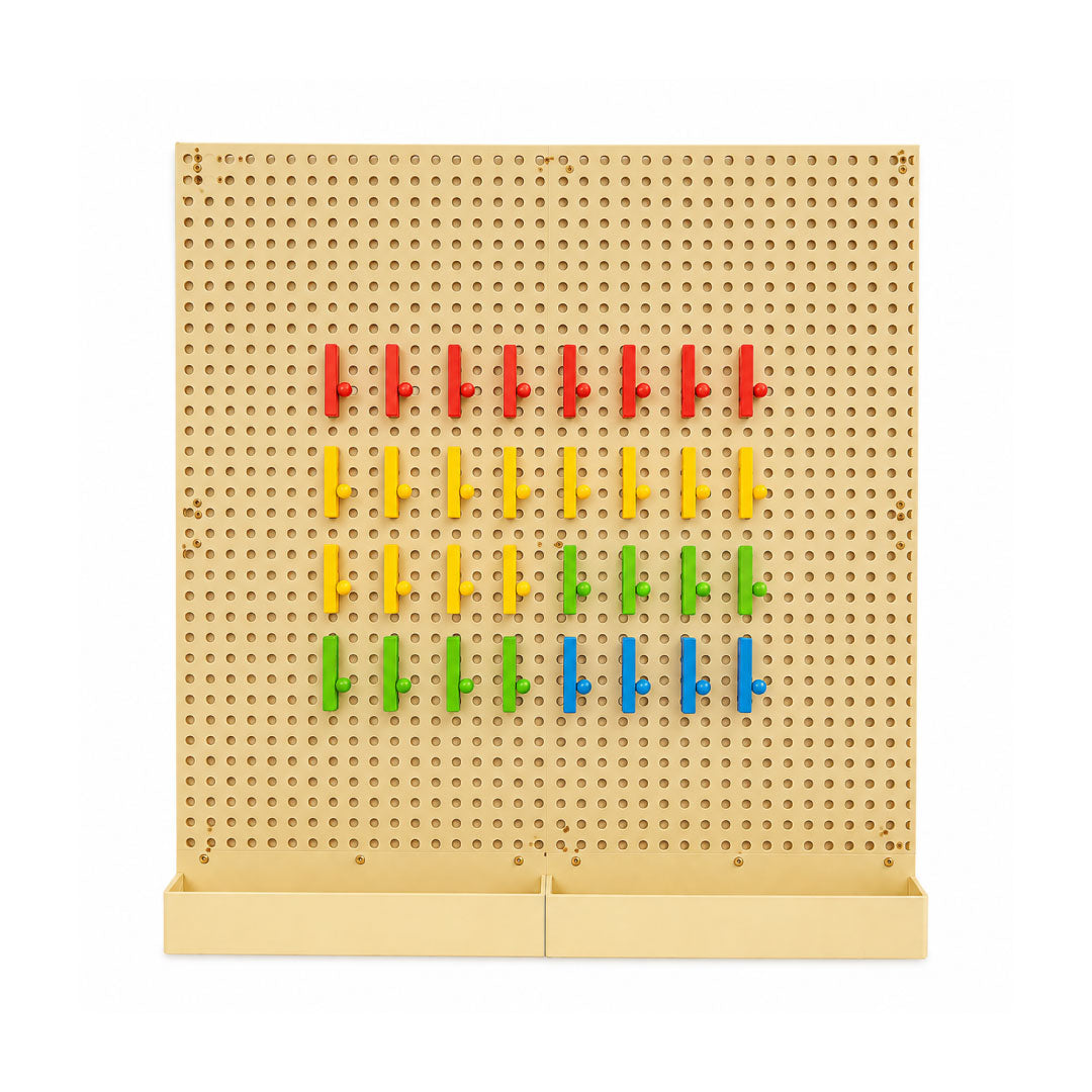 Wooden Domino Sensory Wall Pegboard for Kids – Eduspark Toys