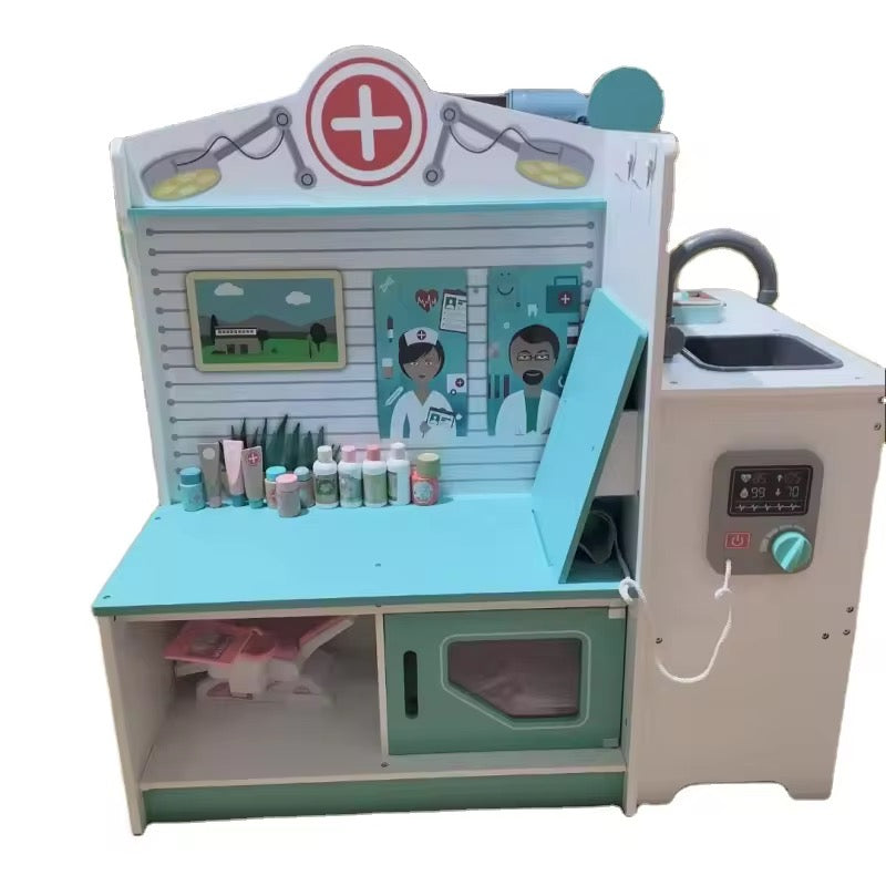 Multi-Sided Wooden Doctor Play Station for Kids – Montessori Medical P ...