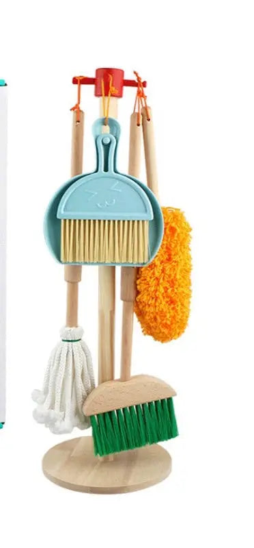 Montessori Wooden Multicolor Cleaning Stand - Eduspark Toys