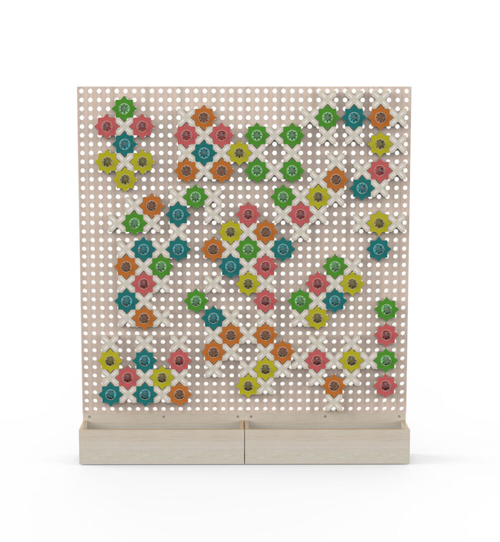 Sky Garden Wooden Gem Block Wall Game – Montessori Sensory Pegboard Se ...